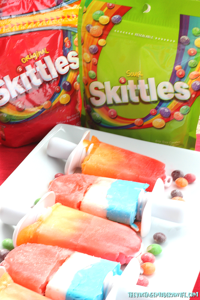 Sweet and Sour Skittles Creamsicles - The Vintage Modern Wife